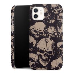 DeinDesign iPhone 12 mini Handy Premium Case Smartphone Handyh&uuml;lle Schutzh&uuml;lle matt Totenkopf Halloween Gothic Premium Case