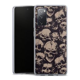DeinDesign Galaxy S20 FE 5G Handy Silikon H&uuml;lle Case transparent Handyh&uuml;lle Gothic Halloween Totenkopf Silikon Case