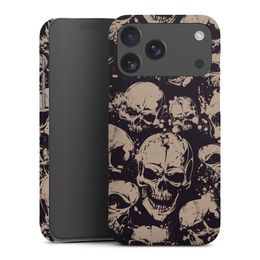 DeinDesign iPhone 17 Pro Max Handy Premium Case Smartphone Handyh&uuml;lle Schutzh&uuml;lle matt Totenkopf Halloween Gothic Premium Case