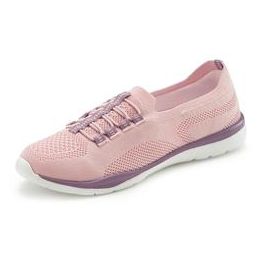 Sneaker Lascana "Slipper, Halbschuh, Slip-On-Sneaker", Damen, Gr. 35, ros&eacute;, lila, Obermaterial: 100% Textilmaterial. Decksohle: 100% Textilmaterial. Futter: 100% Textilmaterial. Laufsohle: 100% Synthetik, unifarben mit Farbeinsatz, Basic, Schuhe Sneaker, aus leichtem Textil-Material VEGAN, Topseller