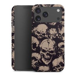 DeinDesign iPhone 17 Pro Max Handy Premium Case Smartphone Handyh&uuml;lle Schutzh&uuml;lle gl&auml;nzend Totenkopf Halloween Gothic Premium Case