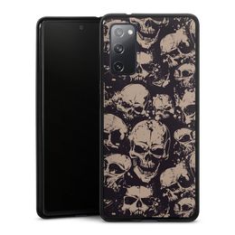 DeinDesign Galaxy S20 FE 5G Handy Silikon H&uuml;lle Case schwarz Handyh&uuml;lle Gothic Halloween Totenkopf