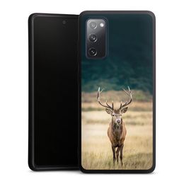 DeinDesign Galaxy S20 FE 5G Handy Premium Silikon H&uuml;lle Handyh&uuml;lle schwarz Case Meadow Deer Forrest Silikon Premium Case