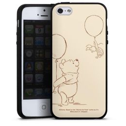 DeinDesign iPhone SE (2016-2019) Handy Silikon H&uuml;lle Case schwarz Handyh&uuml;lle Winnie The Pooh Official Licensed Product Disney