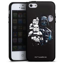 DeinDesign iPhone SE (2016-2019) Handy Silikon H&uuml;lle Case schwarz Handyh&uuml;lle Star Wars Weltall Movie