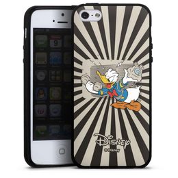 DeinDesign iPhone SE (2016-2019) Handy Silikon H&uuml;lle Case schwarz Handyh&uuml;lle Official Licensed Product Donald Duck Disney