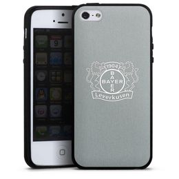 DeinDesign iPhone SE (2016-2019) Handy Silikon H&uuml;lle Case schwarz Handyh&uuml;lle Bayer 04 Leverkusen Official Licensed Product Coat Of Arms