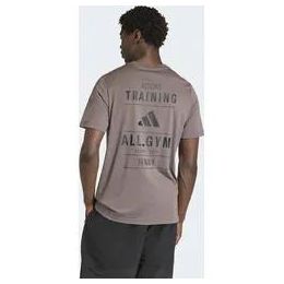 T-Shirt Adidas PERFORMANCE "CLIMACOOL CATEGORY TRAINING GRAPHIC", Herren, Gr. XXL, charcoal, Obermaterial: 65% Polyester, 35% Baumwolle, Shirts T-Shirt, f&uuml;r sportliche Aktivit&auml;ten, kurze &Auml;rmel, atmungsaktiv