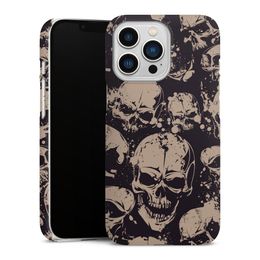 DeinDesign iPhone 13 Pro Handy Premium Case Smartphone Handyh&uuml;lle Schutzh&uuml;lle matt Totenkopf Halloween Gothic Premium Case