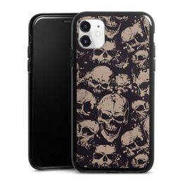 DeinDesign iPhone 11 Handy Silikon H&uuml;lle Case schwarz Handyh&uuml;lle Gothic Halloween Totenkopf