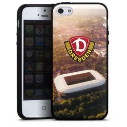 DeinDesign iPhone SE (2016-2019) Handy Silikon H&uuml;lle Case schwarz Handyh&uuml;lle Stadium Sg Dynamo Dresden Sgd