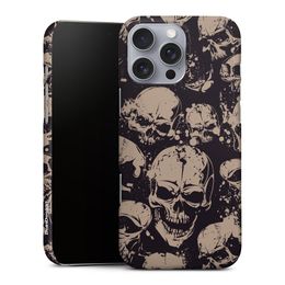 DeinDesign iPhone 16 Pro Max Handy Premium Case Smartphone Handyh&uuml;lle Schutzh&uuml;lle gl&auml;nzend Totenkopf Halloween Gothic Premium Case