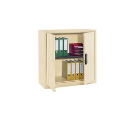 C+P Stahlschrank mit Fl&uuml;gelt&uuml;ren, HxBxT 1000 x 1000 x 420 mm, hellelfenbein