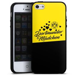 DeinDesign iPhone SE (2016-2019) Handy Silikon H&uuml;lle Case schwarz Handyh&uuml;lle Bvb Dortmunder Girl Borussia Dortmund
