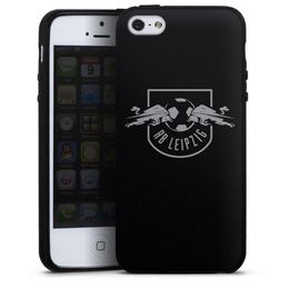 DeinDesign iPhone SE (2016-2019) Handy Silikon H&uuml;lle Case schwarz Handyh&uuml;lle Logo Rb Leipzig Official Licensed Product