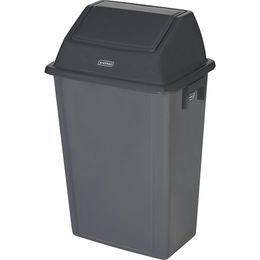 Probbax Schwingdeckeleimer, Volumen 40 l, grau, mit Wandhalterung