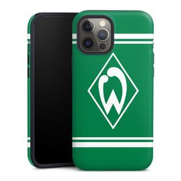 DeinDesign iPhone 12 Pro Handy Panzer Handyh&uuml;lle robuste Outdoor H&uuml;lle Schutzh&uuml;lle matt Official Licensed Product Logo Sv Werder Bremen Tough Case