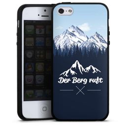 DeinDesign iPhone SE (2016-2019) Handy Silikon H&uuml;lle Case schwarz Handyh&uuml;lle Wanderlust Sky Mountain