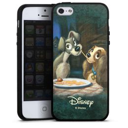 DeinDesign iPhone SE (2016-2019) Handy Silikon H&uuml;lle Case schwarz Handyh&uuml;lle Official Licensed Product Disney Lady And The Tramp