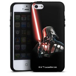 DeinDesign iPhone SE (2016-2019) Handy Silikon H&uuml;lle Case schwarz Handyh&uuml;lle Darth Vader Star Wars Merchandise
