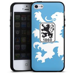 DeinDesign iPhone SE (2016-2019) Handy Silikon H&uuml;lle Case schwarz Handyh&uuml;lle Tsv 1860 M&uuml;nchen Official Licensed Product Coat Of Arms
