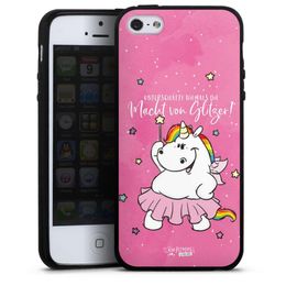 DeinDesign iPhone SE (2016-2019) Handy Silikon H&uuml;lle Case schwarz Handyh&uuml;lle Pummeleinhorn Official Licensed Product Pummel & Friends