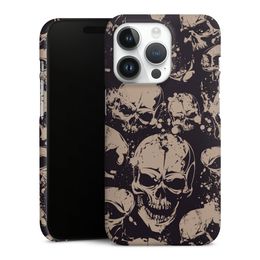 DeinDesign iPhone 14 Pro Handy Premium Case Smartphone Handyh&uuml;lle Schutzh&uuml;lle matt Totenkopf Halloween Gothic Premium Case