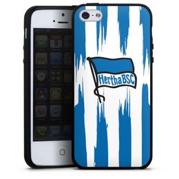 DeinDesign iPhone SE (2016-2019) Handy Silikon H&uuml;lle Case schwarz Handyh&uuml;lle Official Licensed Product Bundesliga Hertha Bsc