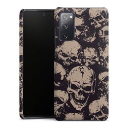 DeinDesign Galaxy S20 FE Handy Premium Case Smartphone Handyh&uuml;lle Schutzh&uuml;lle gl&auml;nzend Gothic Halloween Totenkopf Premium Case