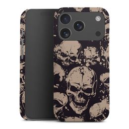 DeinDesign iPhone 17 Pro Handy Premium Case Smartphone Handyh&uuml;lle Schutzh&uuml;lle gl&auml;nzend Totenkopf Halloween Gothic Premium Case