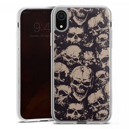 DeinDesign iPhone Xr Handy Silikon H&uuml;lle Case transparent Handyh&uuml;lle Totenkopf Halloween Gothic Silikon Case