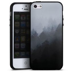 DeinDesign iPhone SE (2016-2019) Handy Silikon H&uuml;lle Case schwarz Handyh&uuml;lle Tree Nature Kunst