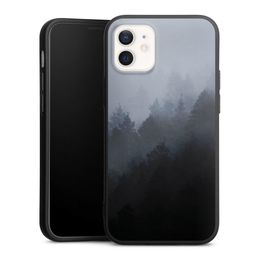 DeinDesign iPhone 12 mini Handy Premium Silikon H&uuml;lle Handyh&uuml;lle schwarz Case Tree Nature Kunst Silikon Premium Case