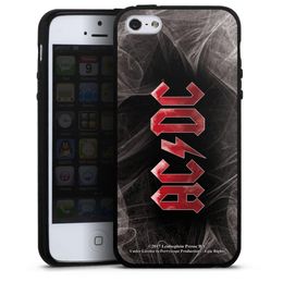 DeinDesign iPhone SE (2016-2019) Handy Silikon H&uuml;lle Case schwarz Handyh&uuml;lle Logo Acdc Merchandise
