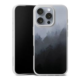 DeinDesign iPhone 16 Pro Handy Silikon H&uuml;lle Case wei&szlig; Handyh&uuml;lle Tree Nature Kunst Silikon Case