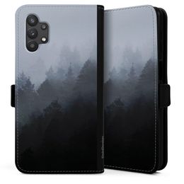 DeinDesign Galaxy A32 5G Handy Klapph&uuml;lle Handyh&uuml;lle aus Kunst Leder schwarz Flip Case Kunst Nature Tree Sideflip mit langer Lasche
