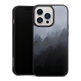 DeinDesign iPhone 13 Pro Handy Premium Silikon H&uuml;lle Handyh&uuml;lle schwarz Case Tree Nature Kunst Silikon Premium Case