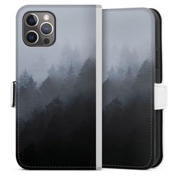 DeinDesign iPhone 12 Pro Handy Klapph&uuml;lle Handyh&uuml;lle aus Kunst Leder wei&szlig; Flip Case Tree Nature Kunst Sideflip mit Lasche