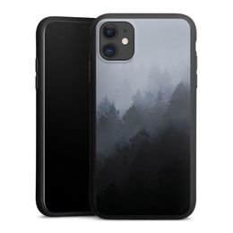 DeinDesign iPhone 11 Handy Premium Silikon H&uuml;lle Handyh&uuml;lle schwarz Case Tree Nature Kunst Silikon Premium Case