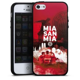 DeinDesign iPhone SE (2016-2019) Handy Silikon H&uuml;lle Case schwarz Handyh&uuml;lle Mia San Mia Fcb Fc Bayern M&uuml;nchen