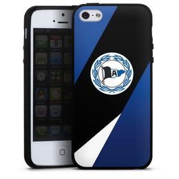 DeinDesign iPhone SE (2016-2019) Handy Silikon H&uuml;lle Case schwarz Handyh&uuml;lle Official Licensed Product Dsc Arminia Bielefeld