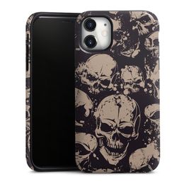 DeinDesign iPhone 11 Handy Panzer Handyh&uuml;lle robuste Outdoor H&uuml;lle Schutzh&uuml;lle gl&auml;nzend Totenkopf Gothic Halloween Tough Case