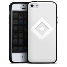 DeinDesign iPhone SE (2016-2019) Handy Silikon H&uuml;lle Case schwarz Handyh&uuml;lle Hsv Coat Of Arms Hamburger Sv