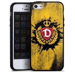 DeinDesign iPhone SE (2016-2019) Handy Silikon H&uuml;lle Case schwarz Handyh&uuml;lle Sg Dynamo Dresden Soccer Official Licensed Product