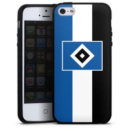 DeinDesign iPhone SE (2016-2019) Handy Silikon H&uuml;lle Case schwarz Handyh&uuml;lle Hsv Hamburger Sv Stripes