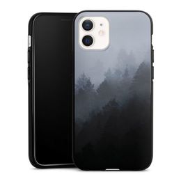 DeinDesign iPhone 12 Handy Silikon H&uuml;lle Case schwarz Handyh&uuml;lle Tree Nature Kunst