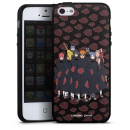 DeinDesign iPhone SE (2016-2019) Handy Silikon H&uuml;lle Case schwarz Handyh&uuml;lle Naruto Shippuden Akatsuki Official Licensed Product