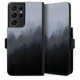 DeinDesign Galaxy S21 Ultra 5G Handy Klapph&uuml;lle Handyh&uuml;lle aus Kunst Leder schwarz Flip Case Tree Nature Kunst Sideflip mit Lasche