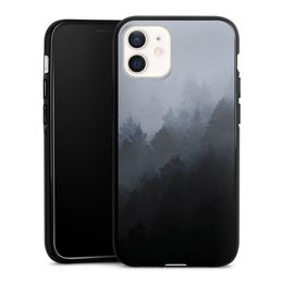 DeinDesign iPhone 12 mini Handy Silikon H&uuml;lle Case schwarz Handyh&uuml;lle Tree Nature Kunst