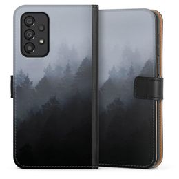 DeinDesign Galaxy A33 5G Handy Klapph&uuml;lle Handyh&uuml;lle aus Kunst Leder schwarz Flip Case Kunst Nature Tree Sideflip mit langer Lasche